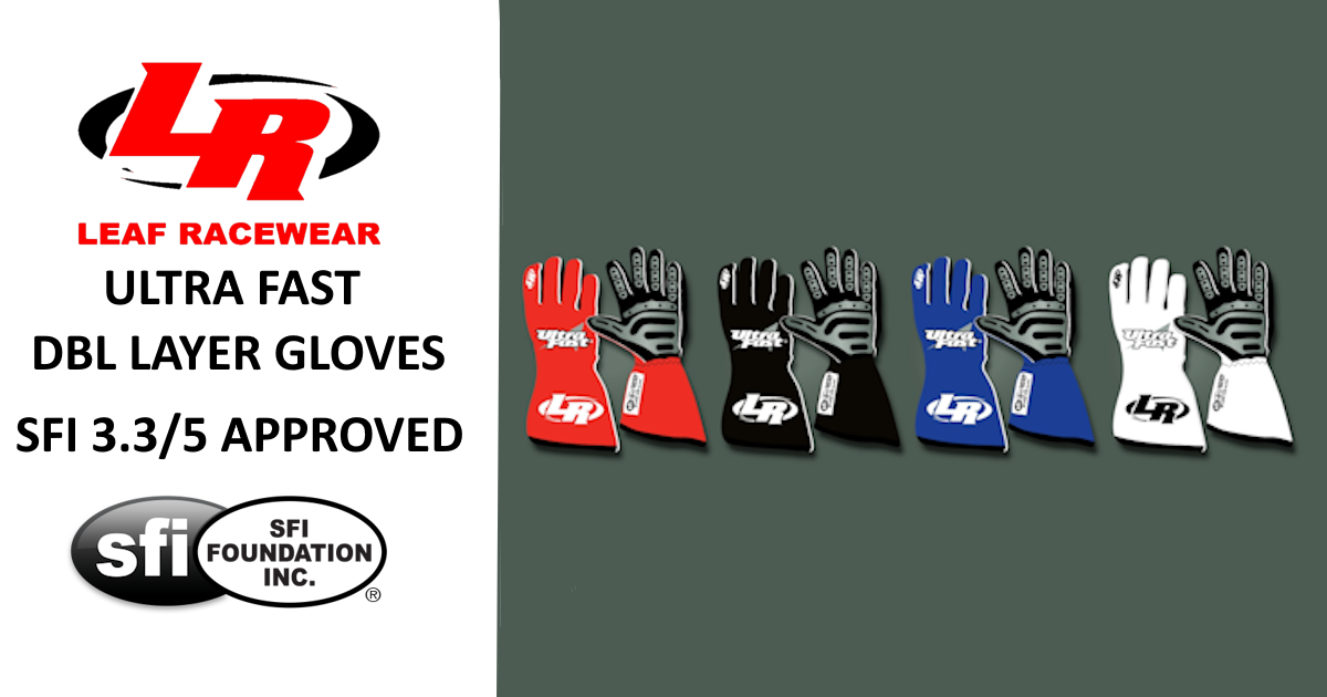 Ultra Fast Nomex 2 Layer Racing Gloves – SFI 3.3/5 | Leaf Racewear